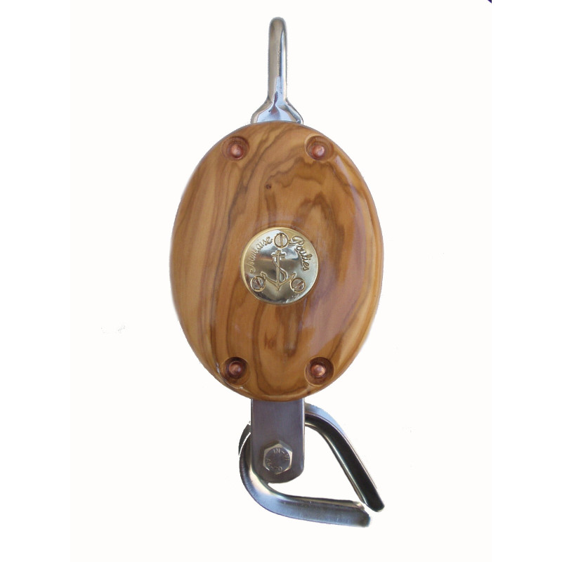 Single fixed eye wooden block "Force II" from 350 to 3300 kg Nantaise