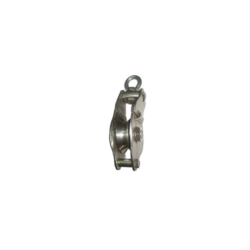 Swivel eye stainless steel snatch block with wide sheave Nantaise